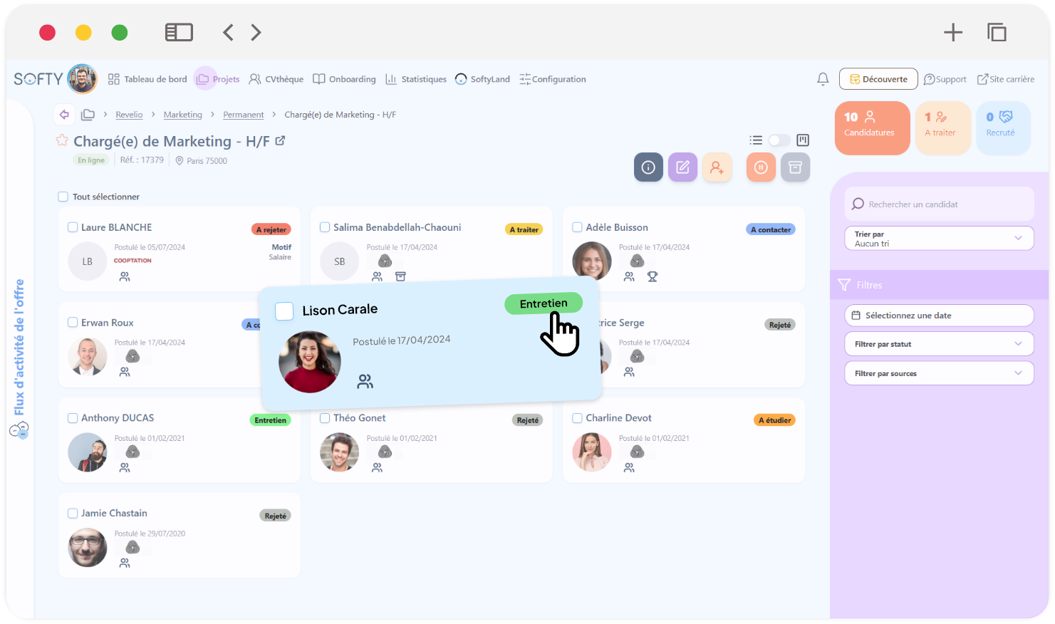 Automatisez votre gestion des candidatures - Softy ATS